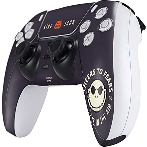 Skinit Decal Gaming Skin Compatible with PS5 Controller - Officially Licensed Disney The Nightmare Before Christmas Cheers to Fears Design
