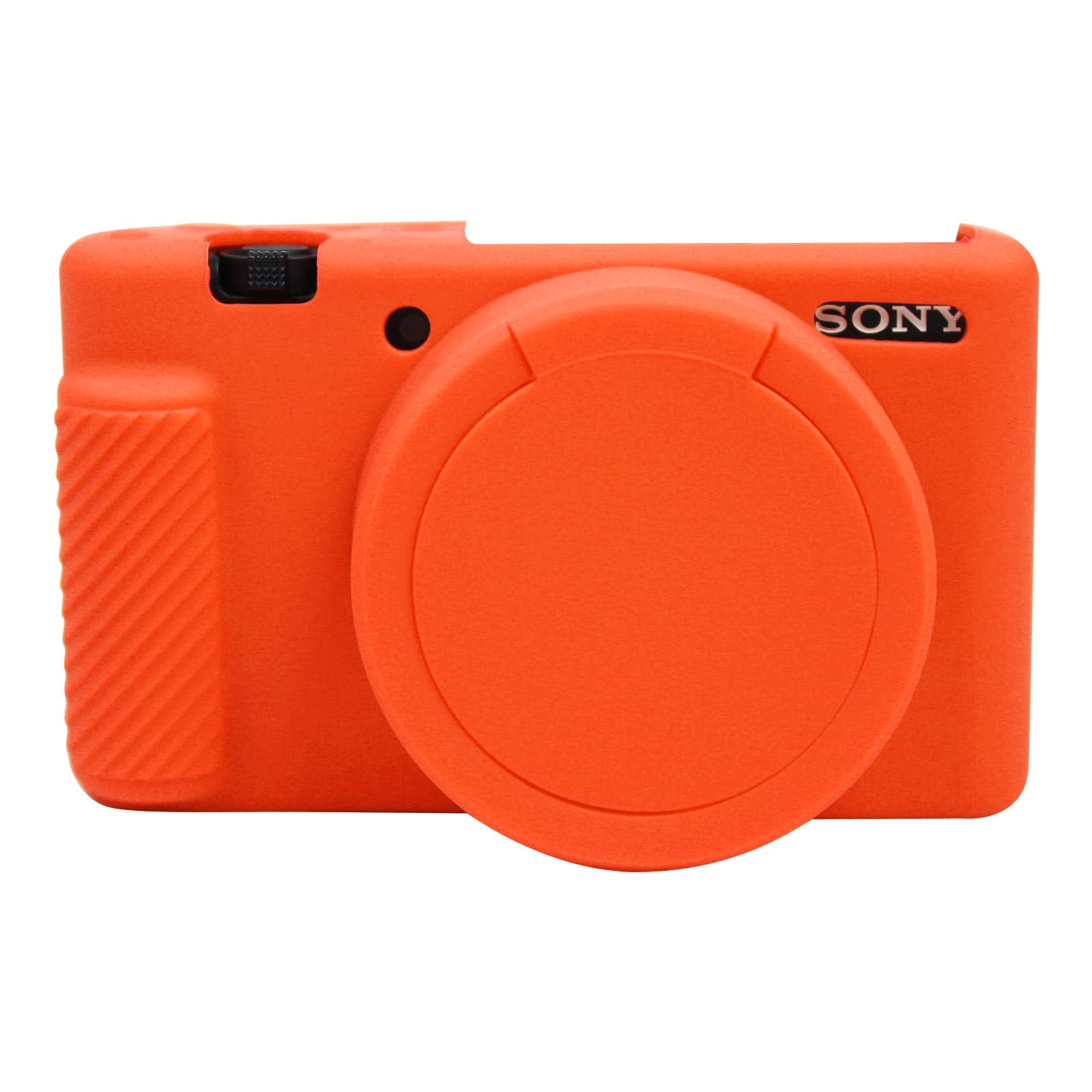 Easy Hood Camera Case for Sony ZV-1 Camera Removable Lens Cover,Anti-Scratch Silicone Soft Camera Case Compatible with Sony ZV-1 ZV1 Camera(Orange)