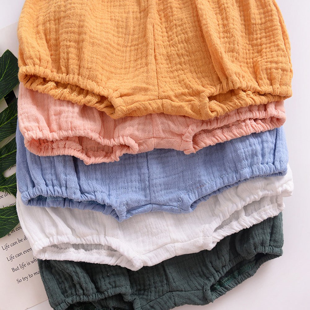 LOOLY Baby Outfits Unisex Girls Boys Cotton Linen Blend Tank Tops and Bloomers 80,Green