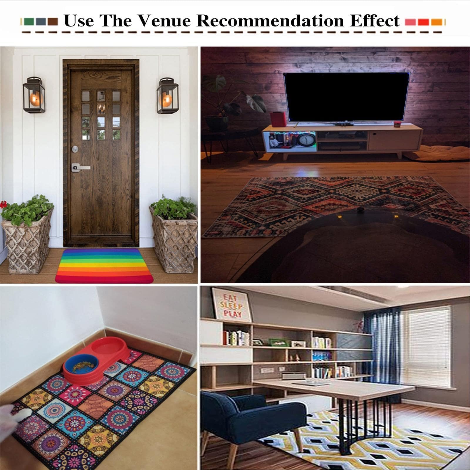 Black and White Area Rugs, Diamond Shape Pattern Background Entryways Mat, Machine Washable Soft and Comfortable for Room Living Room Office Dining Indoor Outdoor Hallway(3x5ft