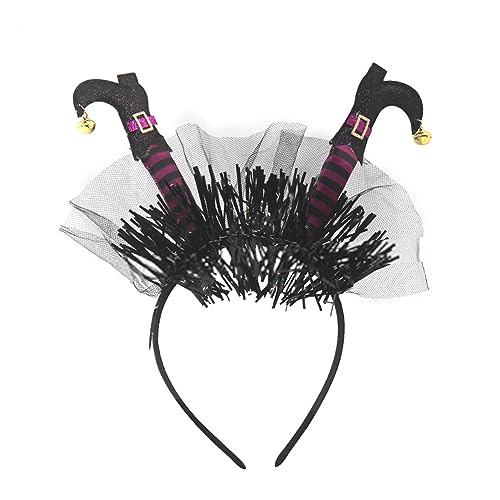 MOHYS Halloween Headband Witch Legs HeadBand for Funny Halloween Party Cosplay Decoration Hair Accessories Dress Up(Purple)