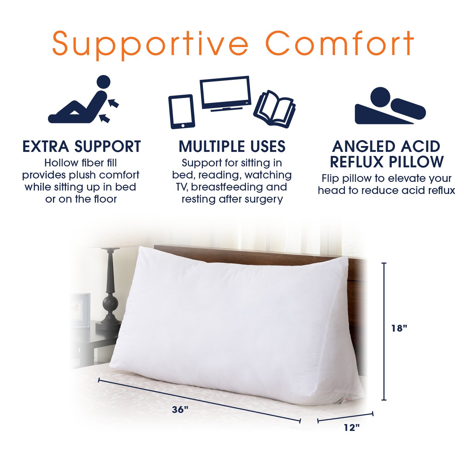 Cheer Collection Wedge Pillow Case