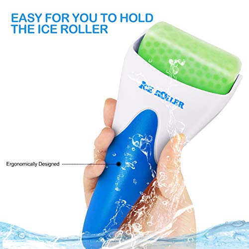 LATME Ice Roller for Face Eyes,Womens Gifts,Face Massager Roller Puffiness Migraine Pain Relief and Minor Injury(Green)