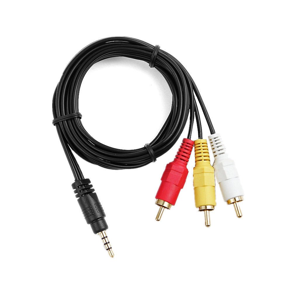 3.5mm to 3 RCA AV TV Cable, MaxLLTo Audio Video Cord Lead for Sony DCR-TRV480 DCR-TRV460 DCR-TRV360 DCR-TRV350 e - 5 Feet