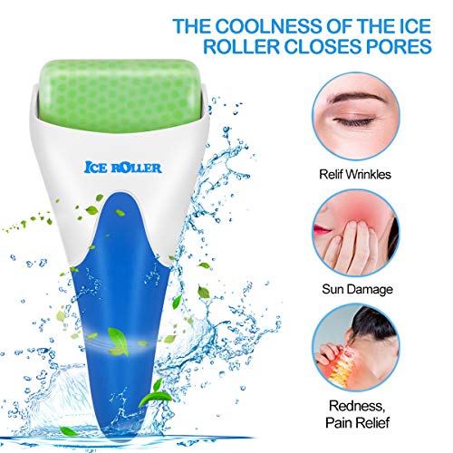 LATME Ice Roller for Face Eyes,Womens Gifts,Face Massager Roller Puffiness Migraine Pain Relief and Minor Injury(Green)