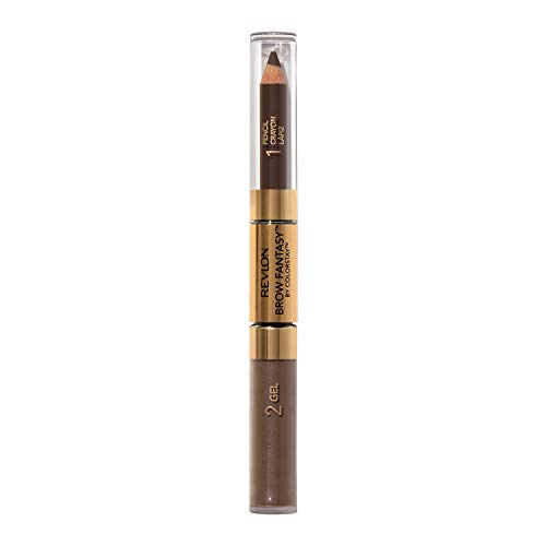 Eyebrow Gel & Pencil by Revlon, ColorStay Brow Fantasy 2-in-1 Eye Makeup, Longwearing with Precision Tip, 106 Dark Brown, 0.04 Oz