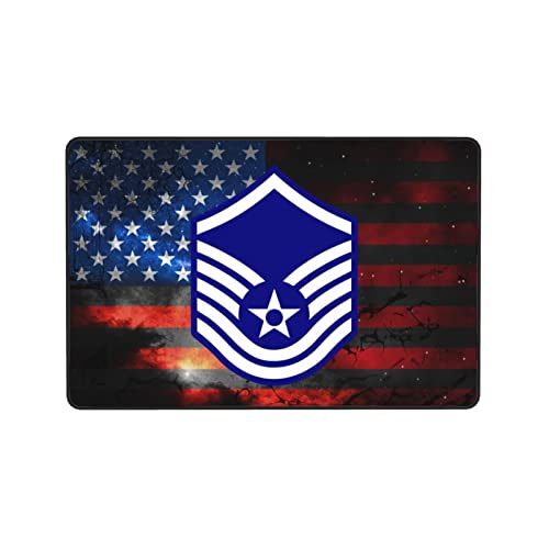 Air Force Master Sergeant 1st SGT Diamond Rank Area Rug Living Room Bedroom Kitchen Sofa Bedside Carpet Floor Mats 36"X24"