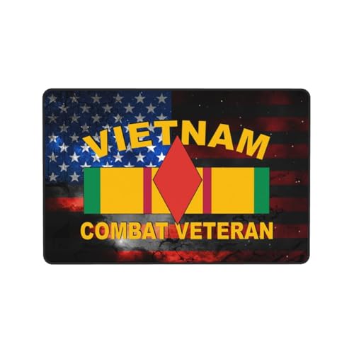 5th Infantry Division 'Red Diamond' Vietnam Combat Veteran Area Rug Living Room Bedroom Kitchen Sofa Bedside Carpet Floor Mats 36"X24"