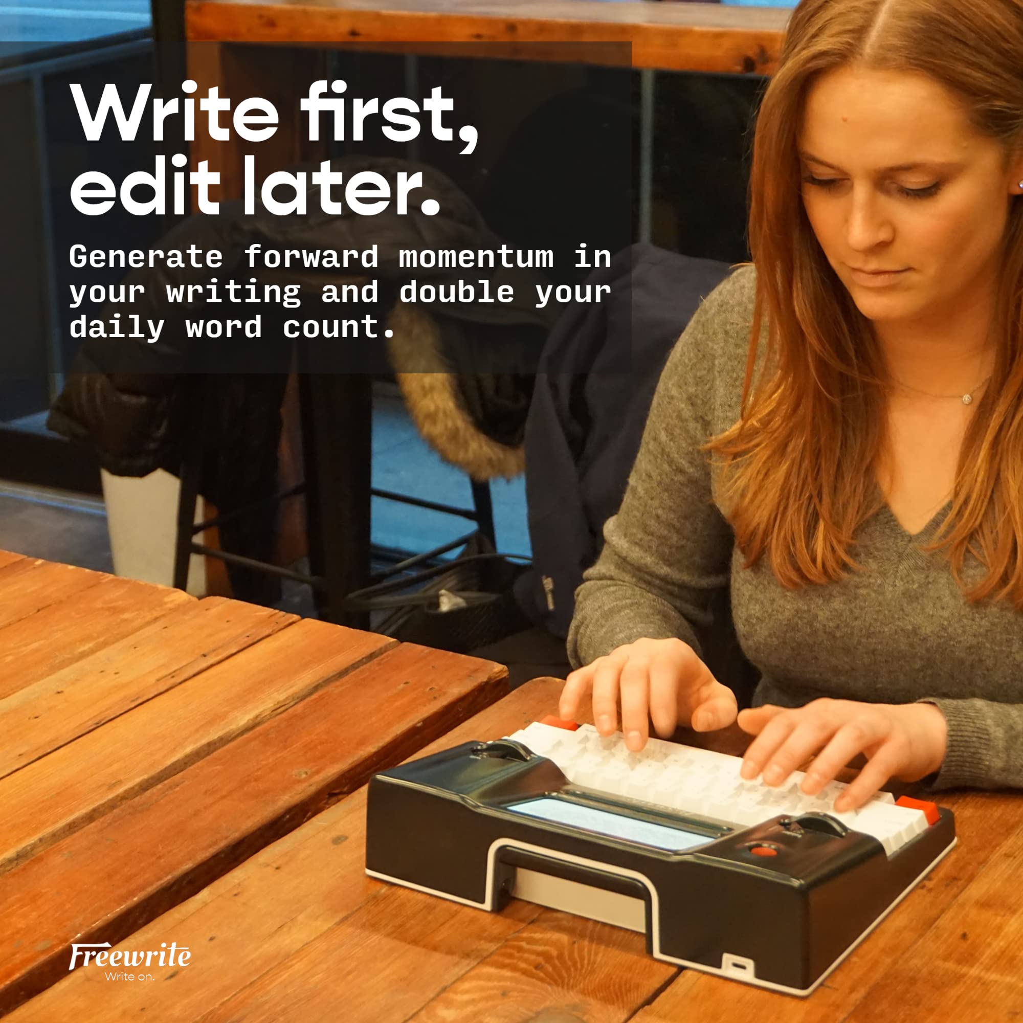Freewrite Smart Typewriter 3rd Gen, Distraction-Free Writing Tool with Frontlit E Ink Display, Mechanical Keyboard, and Wi-Fi Cloud Syncing