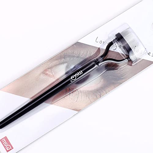 Eyelash Comb Eyebrow Brush MSQ Eyelash Separator Mascara Applicator Eyelash Definer With Comb Cover Arc Designed Cosmetic Brushes Tool Black (1PCS)
