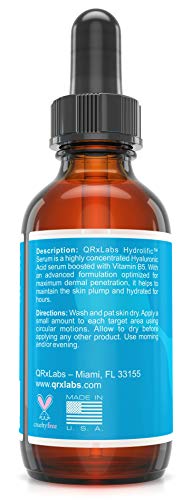 Hydrolific Serum - Ultra Pure Hyaluronic Acid Serum Boosted with Vitamin B5 (Large 2 oz) β Formulated to Maximize Dermal Penetration and Provide Long-Lasting Hydration β Best Skin Moisturizing Serum