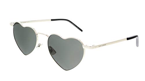 SAINT LAURENT SL 301 Loulou Shiny Silver/Grey Solid One Size