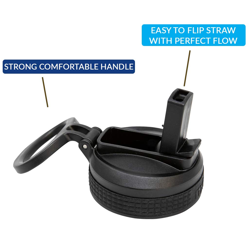MIRA Straw Lid for MIRA Wide Mouth Water Bottles | Compatible with Multiple Sizes of MIRA Bottles: 12 oz, 18 oz, 20 oz, 22 oz, 32 oz & 40 oz