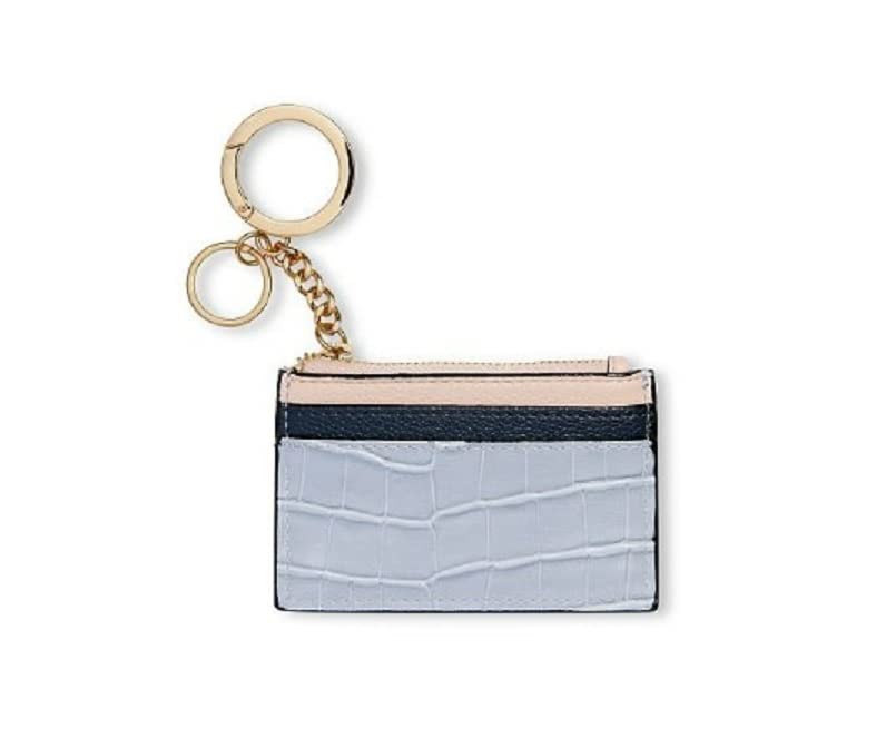Victoria's Secret The Victoria Card Case Keychain Skyflower Blue