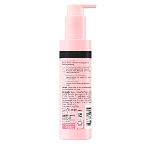 Neutrogena Skin Balancing Milky Cleanser with 2% Polyhydroxy Acid (PHA), Soothing & Moisturizing Face Wash for Dry & Sensitive Skin, Paraben-Free, Soap-Free, Sulfate-Free, 6.3 oz