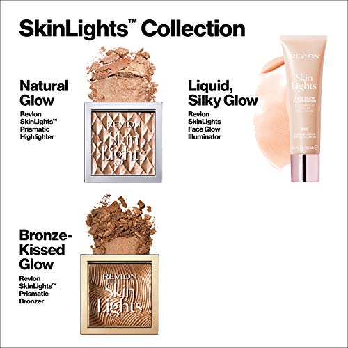 Highlighter Makeup by Revlon, Skin Lights Prismatic Powder Face Makeup, Natural Glow, Shimmer Finish, 201 Daybrak Glimmer, 0.28 Oz