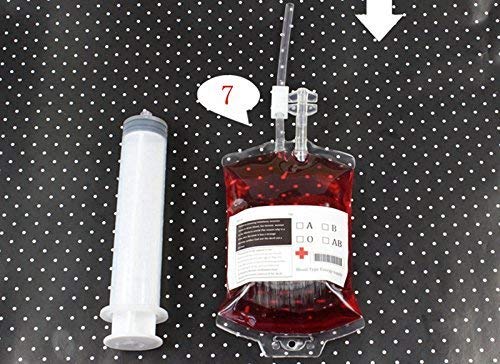Blood Bag for Drinks – 12 Pieces IV Blood Bags/Container 15 Fl Oz /450ml for Halloween Zombie Party Favors, Nurse Decorations, Gag Gift
