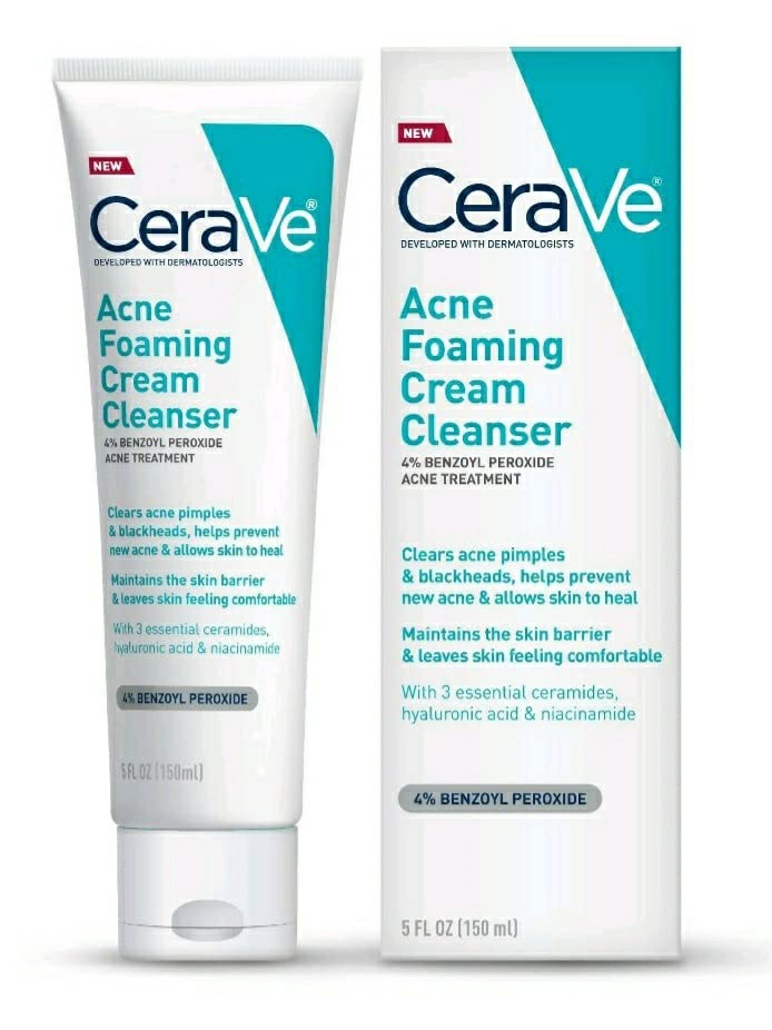 CeraVe Acne Treatment Bundle - Contains CeraVe Resurfacing Retinol Serum (1 fl oz), CeraVe Acne Foaming Cream Cleanser (5 fl oz), and CeraVe Acne Control Gel (1.35 fl oz) - With 3 Essential Ceramides