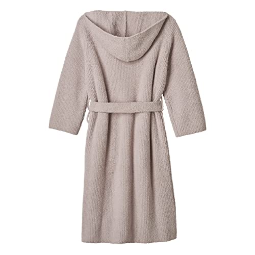 Barefoot Dreams CozyChic Ribbed Hooded Robe, Silver Ice, 2