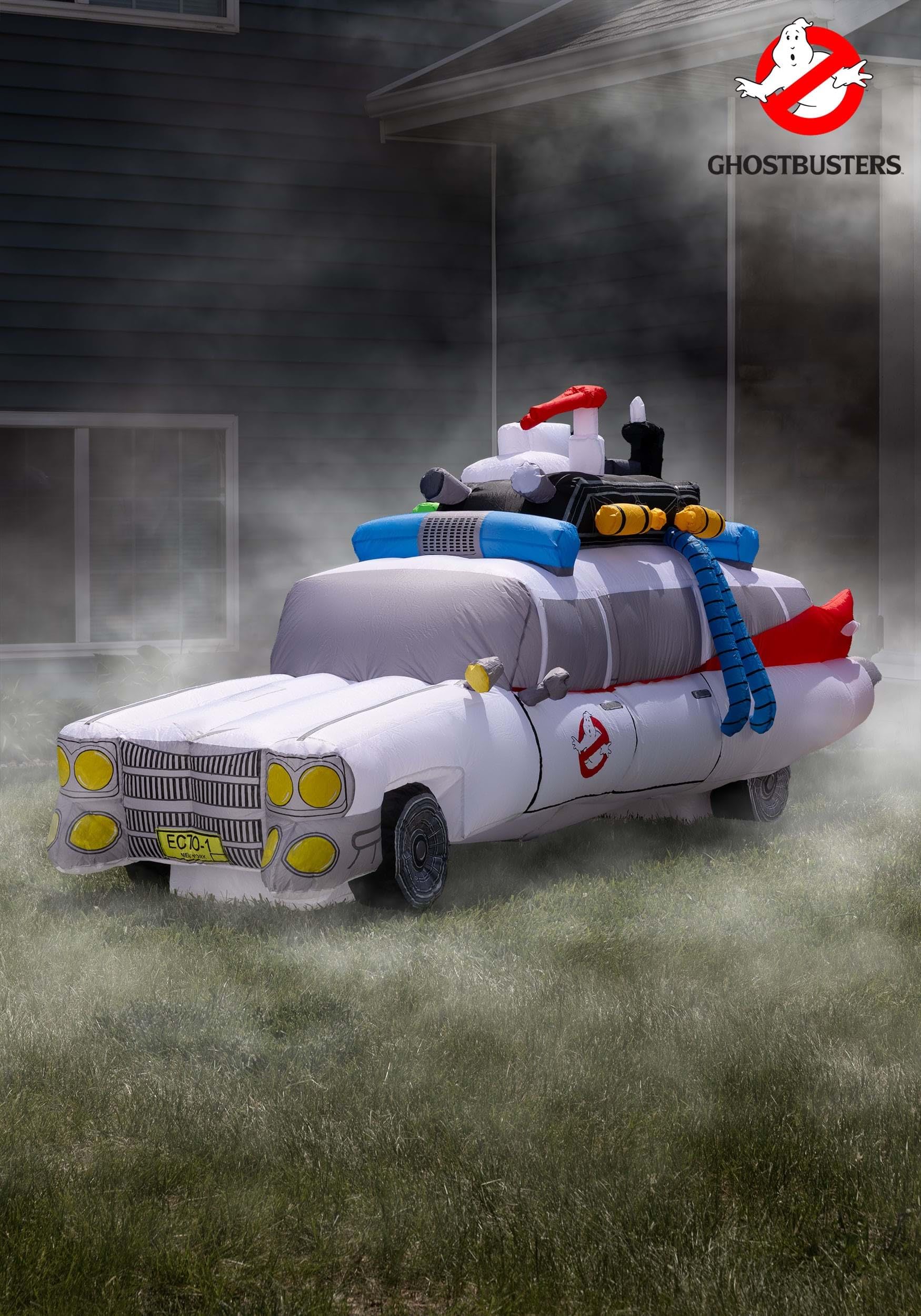 Fun Costumes Ghostbusters Ecto-1 Inflatable Halloween Decoration, Outdoor Inflatable Ghostbusters Decoration