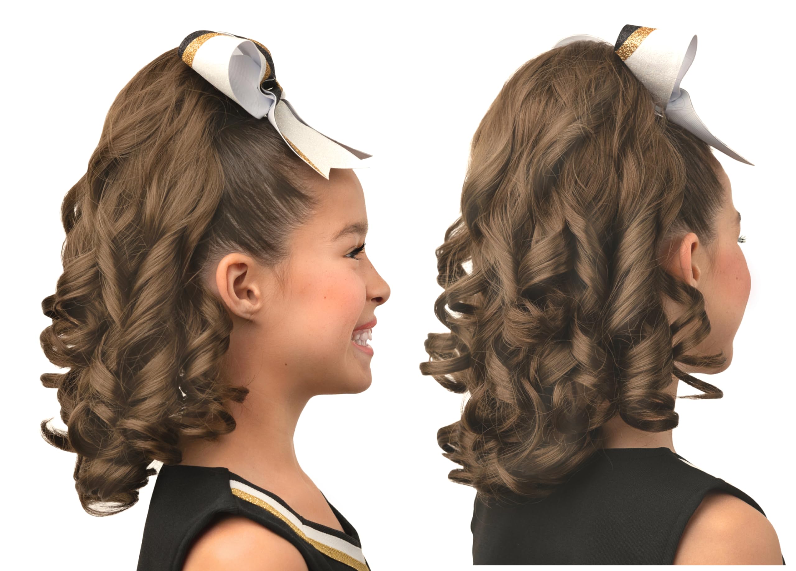Girly Curls Curly Cheerleader 16" Hairpiece for Cheer and Dance (Cutie)
