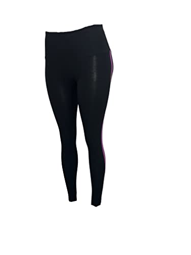 Victoria's Secret Pink Active High Waist Full Length Cotton Legging Black/Purple Size Large New
