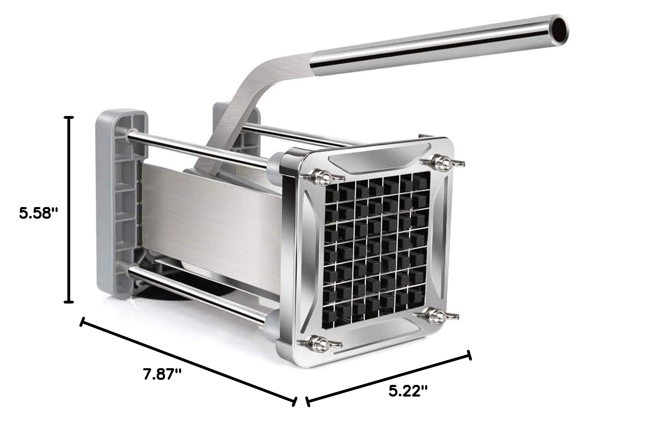French Fry Cutter, Sopito Professional Potato Cutter Stainless Steel with 1/2-Inch Blade Great for Potatoes Carrots Cucumbers