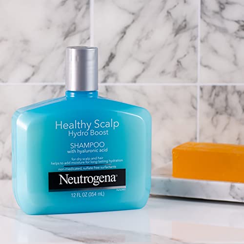 Neutrogena Moisturizing Healthy Scalp Hydro Boost Shampoo & Conditioner for Dry Hair and Scalp, with Hydrating Hyaluronic Acid, pH-Balanced, Paraben & Phthalate-Free, Color-Safe, 12 Fl Oz
