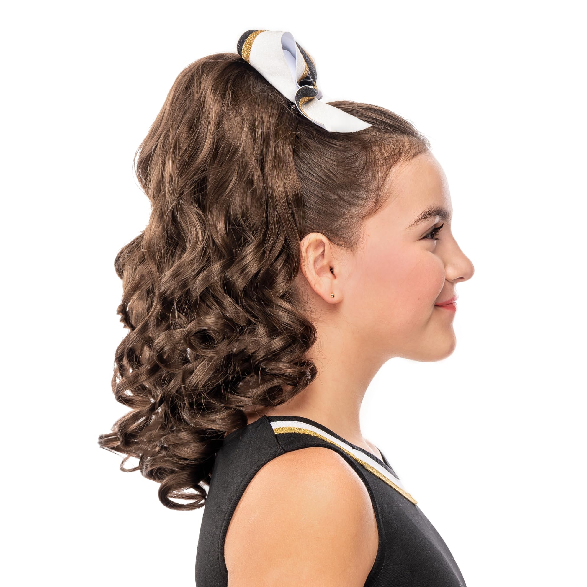 Girly Curls Curly Cheerleader 16" Hairpiece for Cheer and Dance (Cutie)