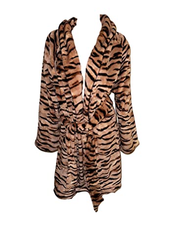 Victoria's Secret Short Cozy Robe Multicolor Animal Print/Leopard Size Med/Large New