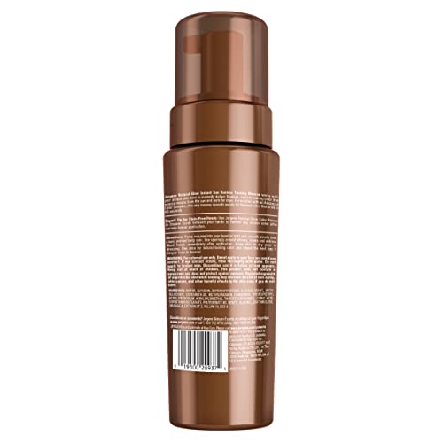Jergens Natural Glow Instant Sun Body Mousse, Self Tanner for Light Bronze Tan, Sunless Tanning Body Bronzer, Fake Tan for Fair to Medium Skin, 6 Ounce