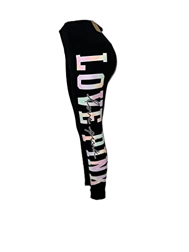 Victoria's Secret Pink Active High Waist Full Length Cotton Legging Black/Multicolor Size X-Small New