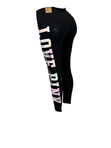 Victoria's Secret Pink Active High Waist Full Length Cotton Legging Black/Multicolor Size X-Small New