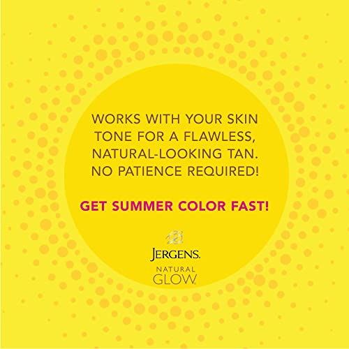 Jergens Natural Glow Instant Sun Body Mousse, Self Tanner for Light Bronze Tan, Sunless Tanning Body Bronzer, Fake Tan for Fair to Medium Skin, 6 Ounce