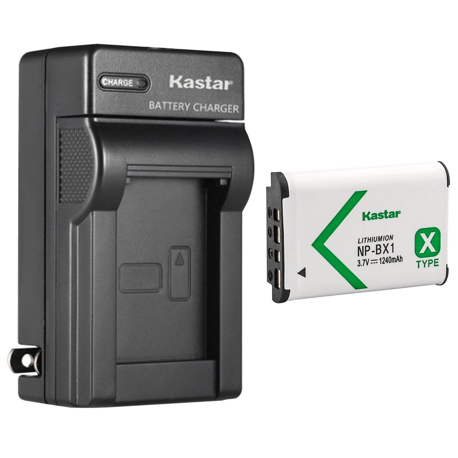Kastar 1-Pack NP-BX1 Battery and AC Wall Charger Replacement for Sony ZV-1 Vlogging Camera, ZV-1F Vlogging Camera, Sony ZV-1 II Digital Camera, Hasselblad Stellar Special Edition Digital Camera