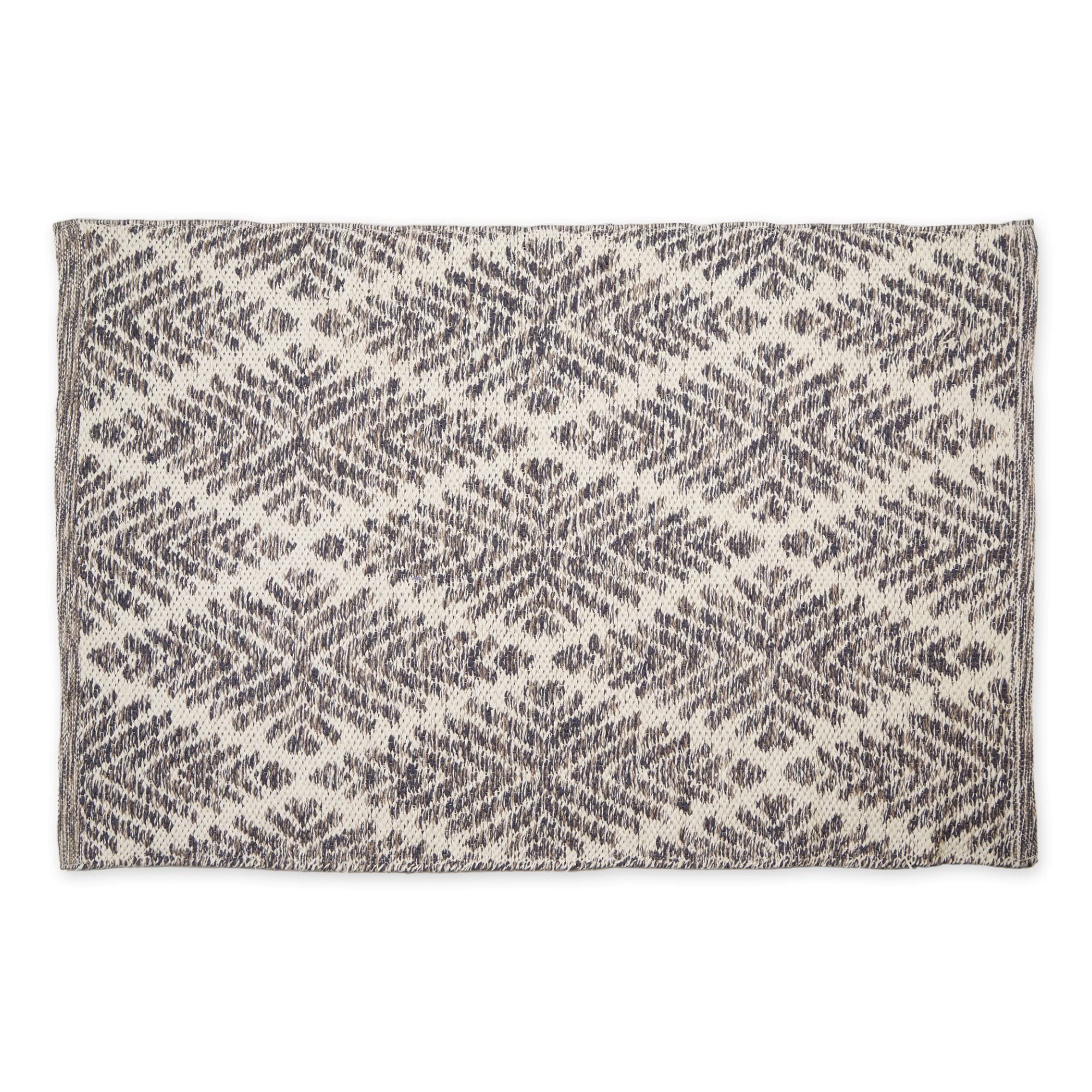 DII Woven Rugs Collection Hand-Loomed, 2x3', Gray Diamond