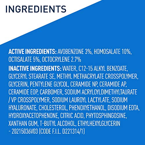 CeraVe Moisturizing Lotion SPF 30| Sunscreen and Face Moisturizer with Hyaluronic Acid & Ceramides | Oil Free | 1.7 Ounce