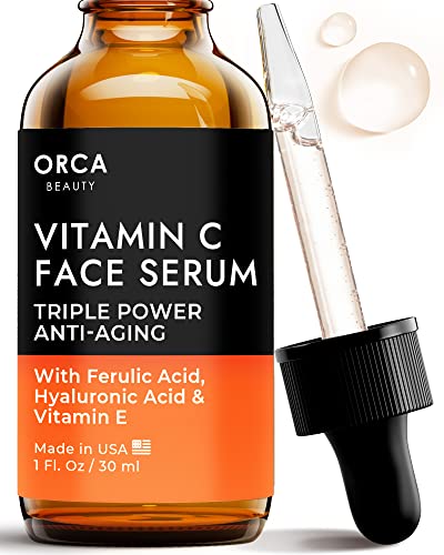 Vitamin C Serum For Face with Hyaluronic Acid Vitamin C Skin Serum Vitamin C Face Serum, Serum Vitamina C Para El Rostro Serum - Face Vitamin C Serum, Vitamin C Facial Serum, Vit C Serum