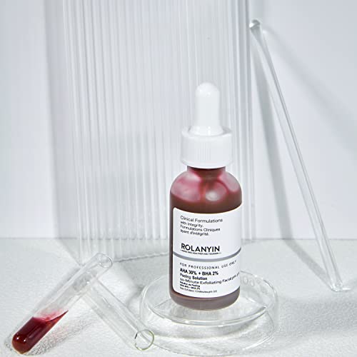 Rolanyin Peeling Solution AHA 30% + BHA 2% Exfoliating Facial Serum 30ml Fighting Blemishes Reduces Pore Congestion and Fine Linesā¦