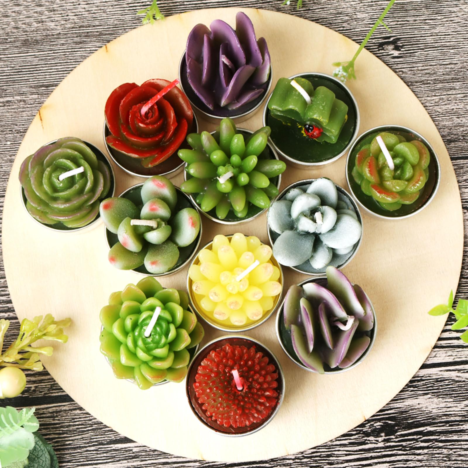 AIXIANG 12Pcs Cactus Candles Succulent Candles, Wedding Party Favors for Guests, Bridal Shower Candles Favors
