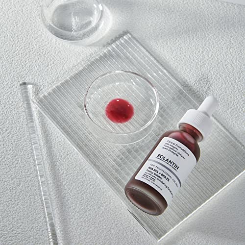 Rolanyin Peeling Solution AHA 30% + BHA 2% Exfoliating Facial Serum 30ml Fighting Blemishes Reduces Pore Congestion and Fine Linesā¦