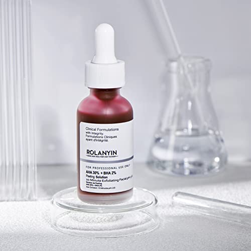 Rolanyin Peeling Solution AHA 30% + BHA 2% Exfoliating Facial Serum 30ml Fighting Blemishes Reduces Pore Congestion and Fine Linesā¦