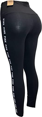 Victoria's Secret Pink Active High Waist Full Length Cotton Legging Black/White Size X-Large New