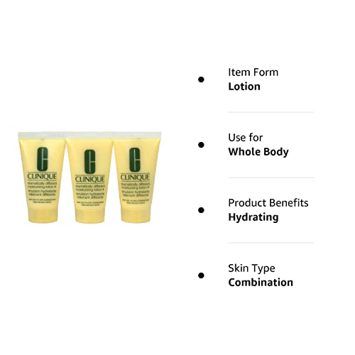 Pack of 3 x Clinique Dramatically Different Moisturizing Lotion+ 1 oz each, Sample Size Unboxed