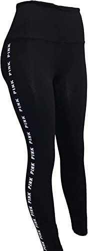 Victoria's Secret Pink Active High Waist Full Length Cotton Legging Black/White Size X-Large New