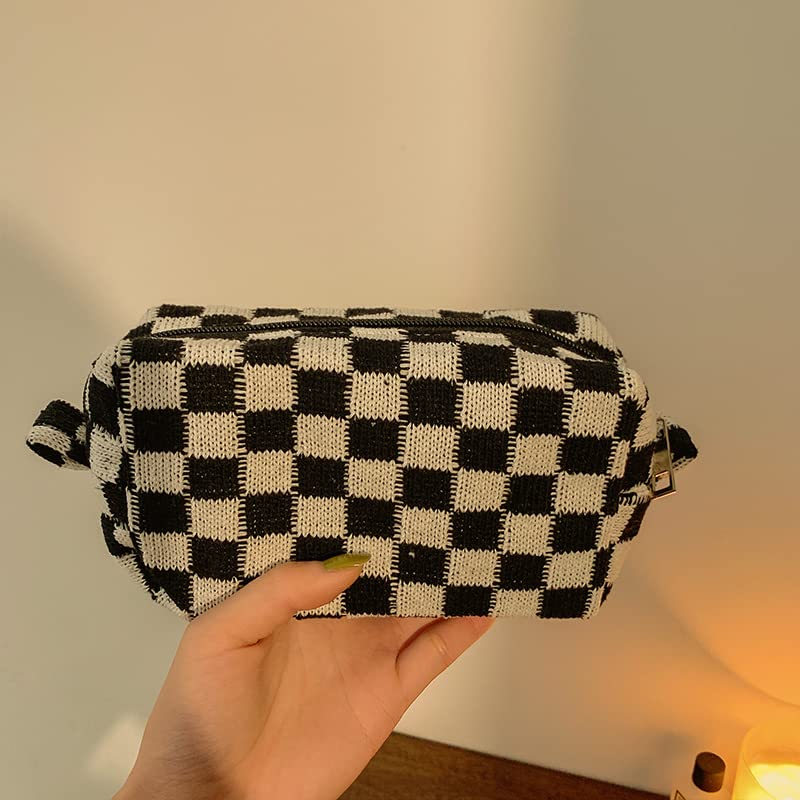 Small Cosmetic Bag Cute Makeup Bag Y2k Accessories Aesthetic Make Up Bag Y2k Purse Cosmetic Bag for Purse (Blue)