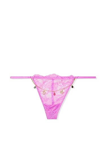 Victoria's Secret Very Sexy Lace V-String Charm Panty Color Berry Gelato Size Small New