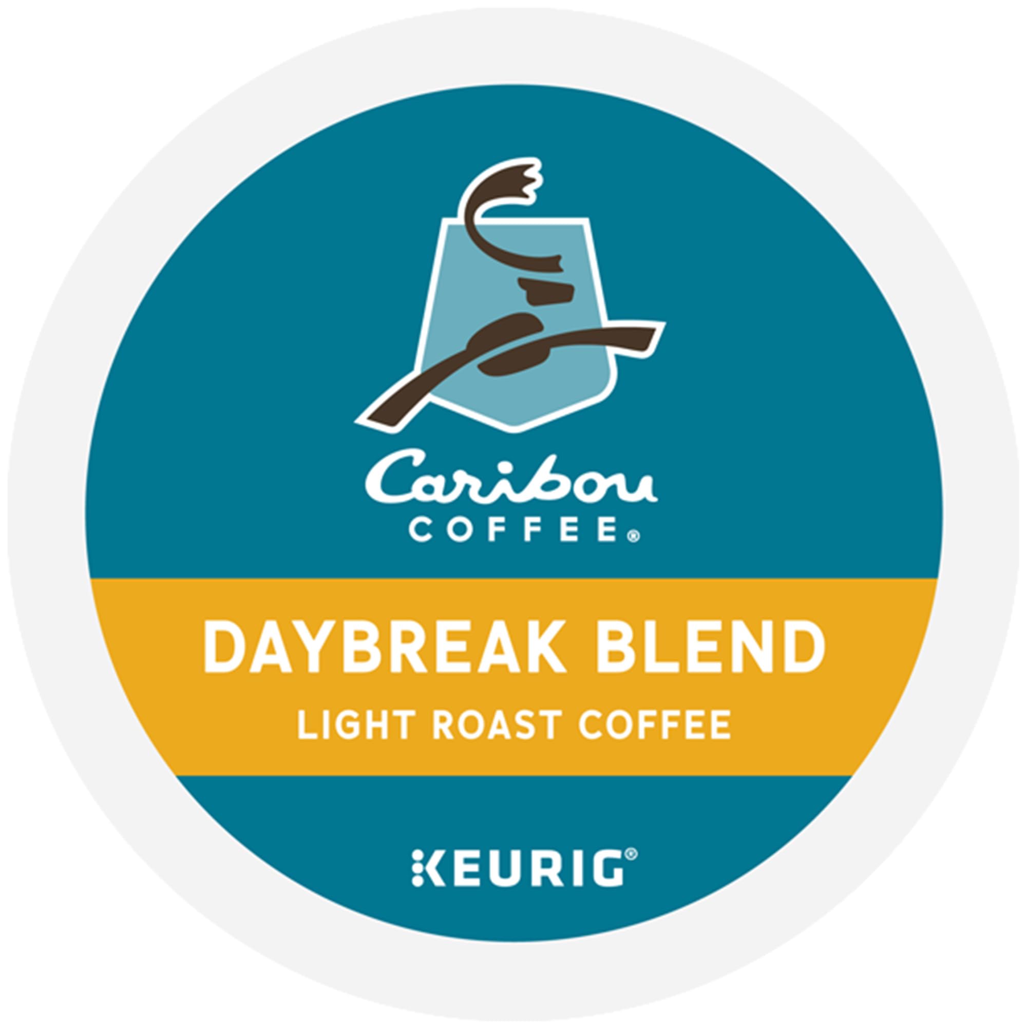 Caribou Coffee Daybreak Morning Blend, Single-Serve Keurig K-Cup Pods, Light Roast Coffee, 24 Count (11.9g)(Pack of 4)
