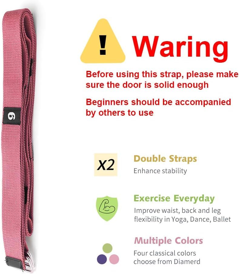 Yoga Stretching Strap, Leg stretcher Backbend Assist Trainer Enhance Body Flexibility Stretch Strap with Aerial Yoga Swing Great for Ballet Yoga Cheerleading Normal Exercise Stretching (Pink)