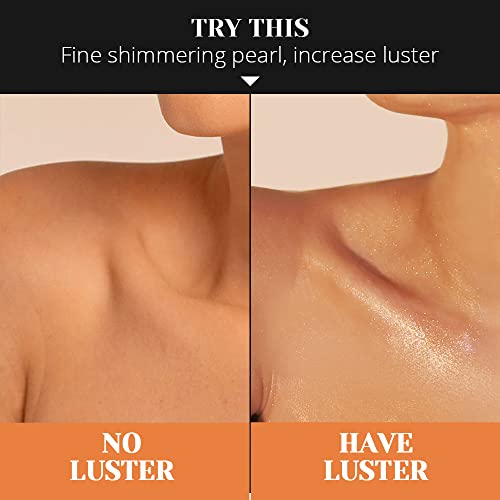 Liyalan Shimmer Body Oil Rose Gold 4 Color Bronze Face Brighten Glow Pearl Highlighter Illuminator Body Makeup Shine Glitter Gold Liquid Taning(2.8 Fl Oz/#02)